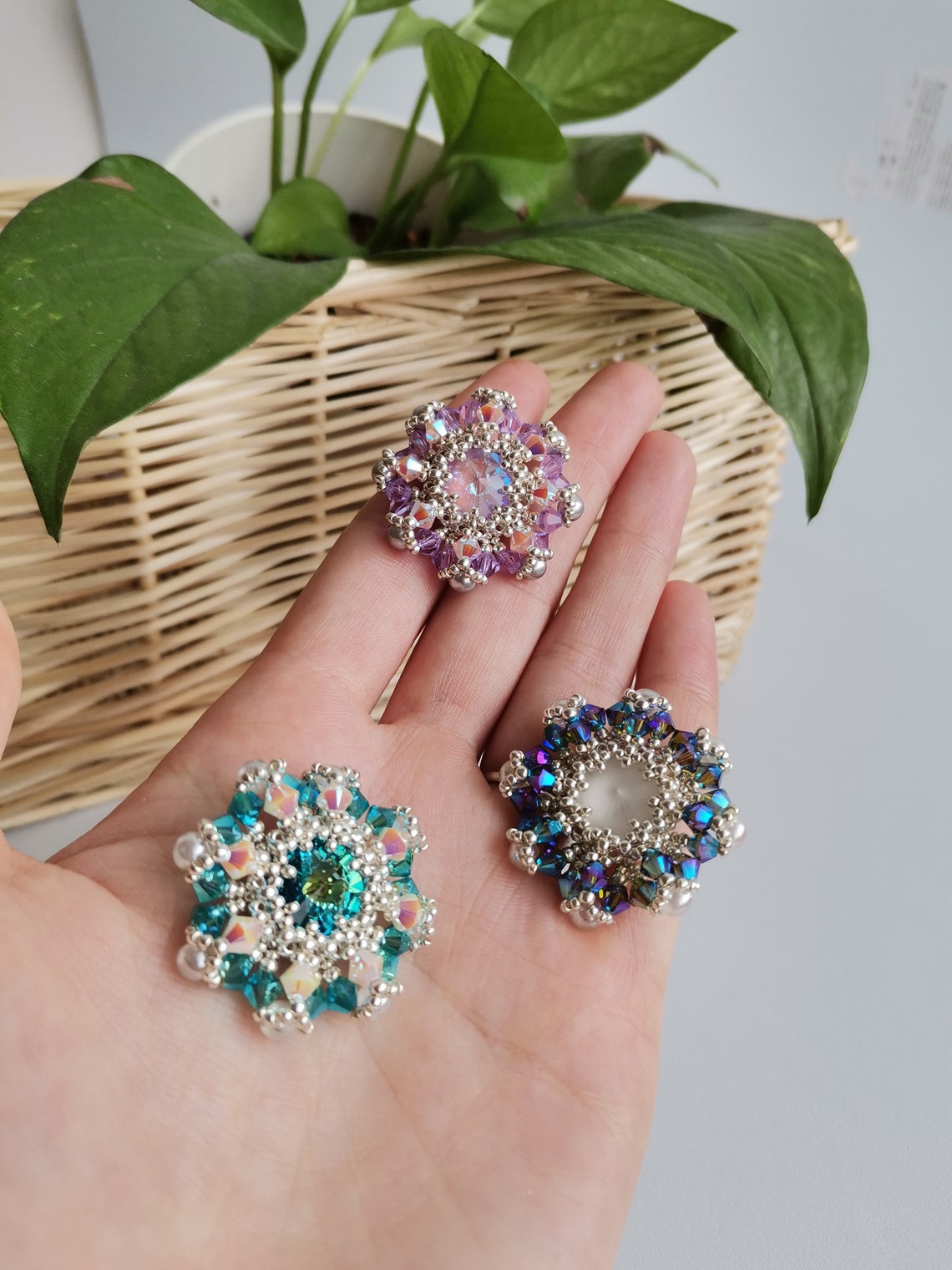 Coloredstones Pendant Beading TUTORIAL - Etsy