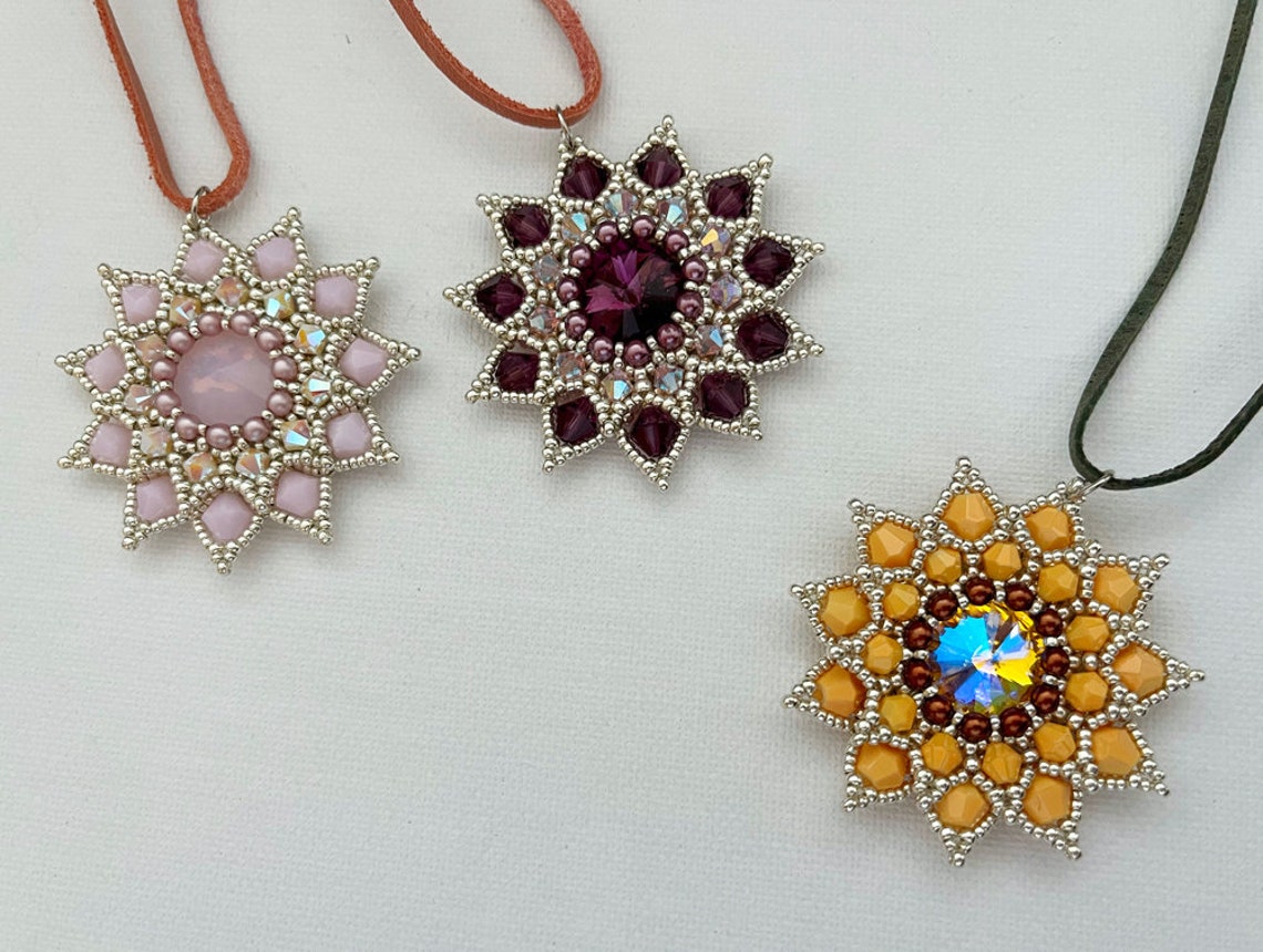 Sunbeam Pendant Beading TUTORIAL - Etsy