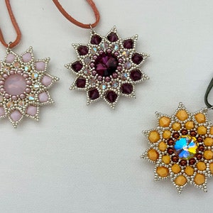 Sunbeam Pendant Beading TUTORIAL - Etsy