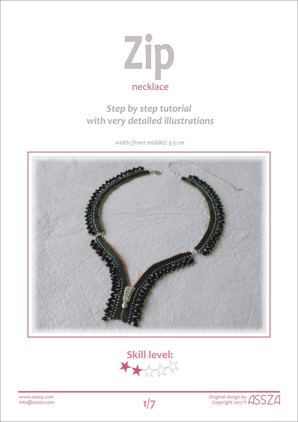 Zip Necklace Beading TUTORIAL - Etsy