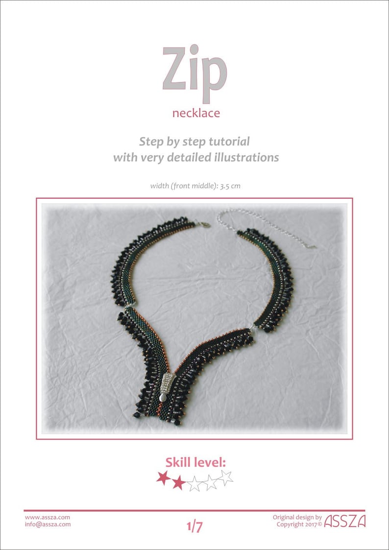 Zip Necklace Beading TUTORIAL - Etsy