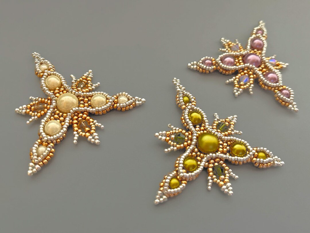 Triplestar Pendant Beading TUTORIAL - Etsy