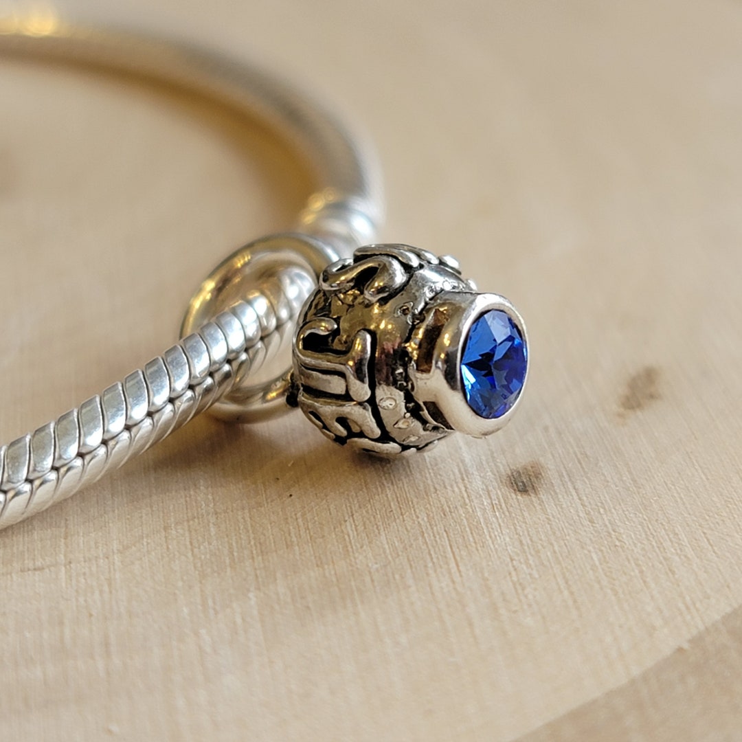 Jesus Charm Bead With Blue Birthstone, Spacer Charm Tube Bead, Fits ...
