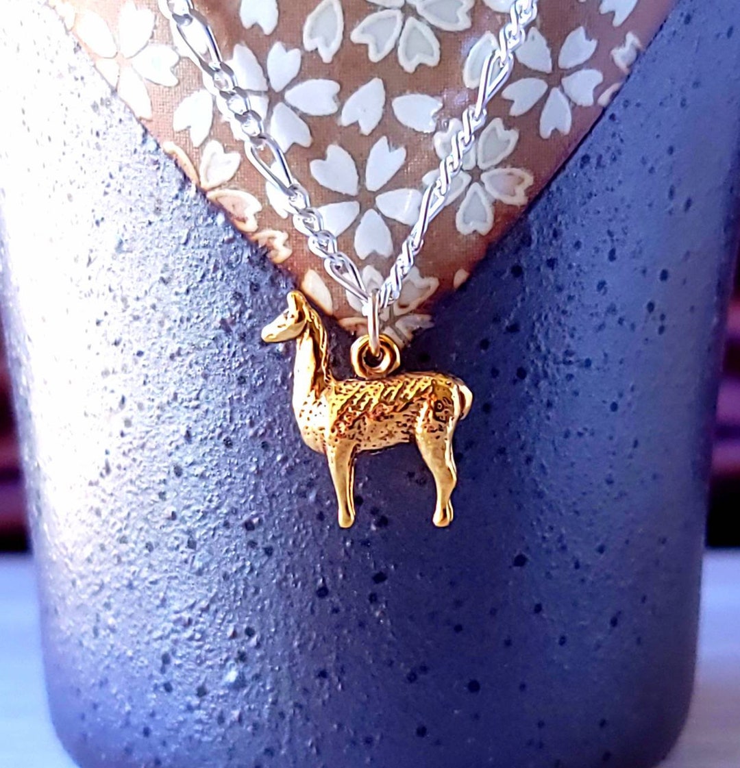 Gold Llama Alpaca Charm Pendant 3D, Alpaca Charm, 24k Gold Plate ...