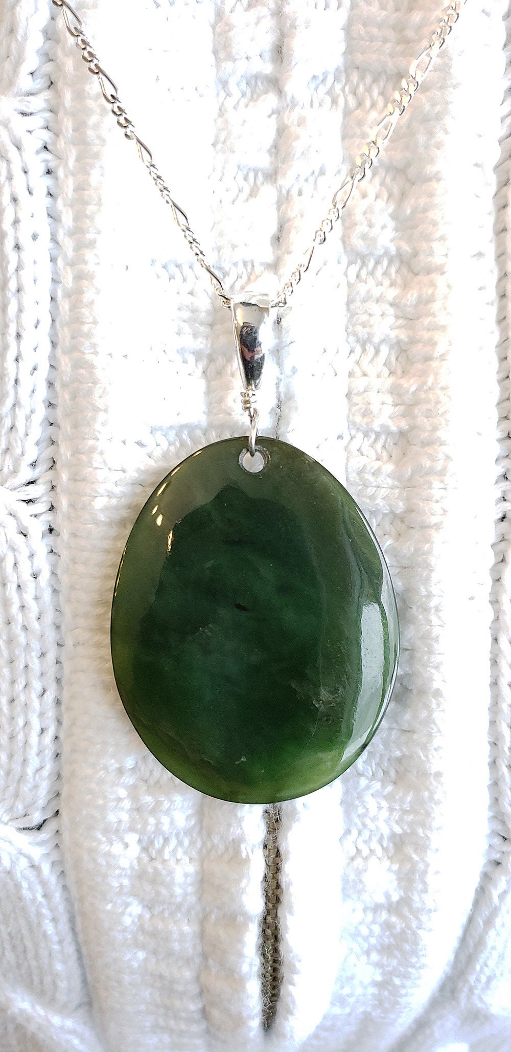 Large Jade Worry Stone Pendant Palm Rubbing Stone Fidget - Etsy