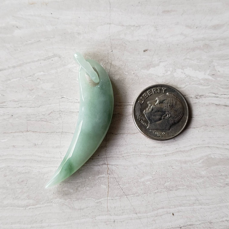 Burmese Jade Tusk Pendant, Jade Tooth Pendant, Jade Necklace, Fortune ...