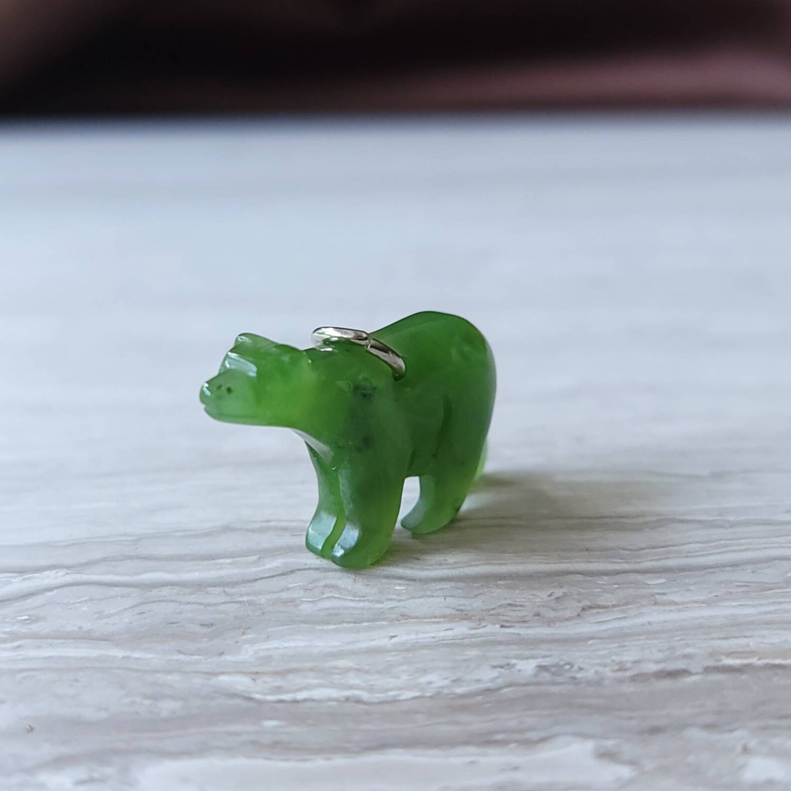 Large Green Jade Polar Bear Pendant Natural Jade Polar Bear - Etsy