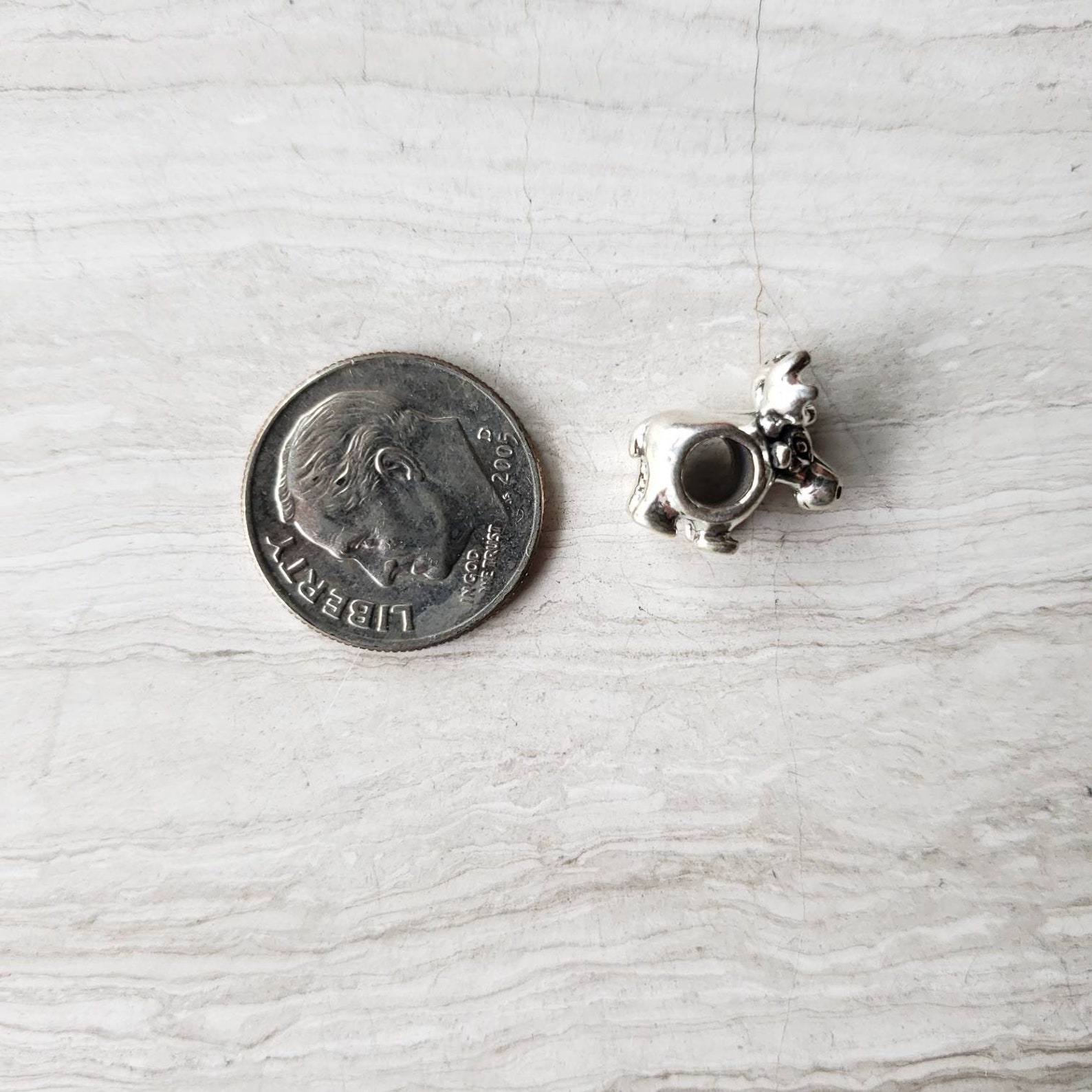 Sterling Silver Moose Charm Spacer Bead Pandora Essence - Etsy