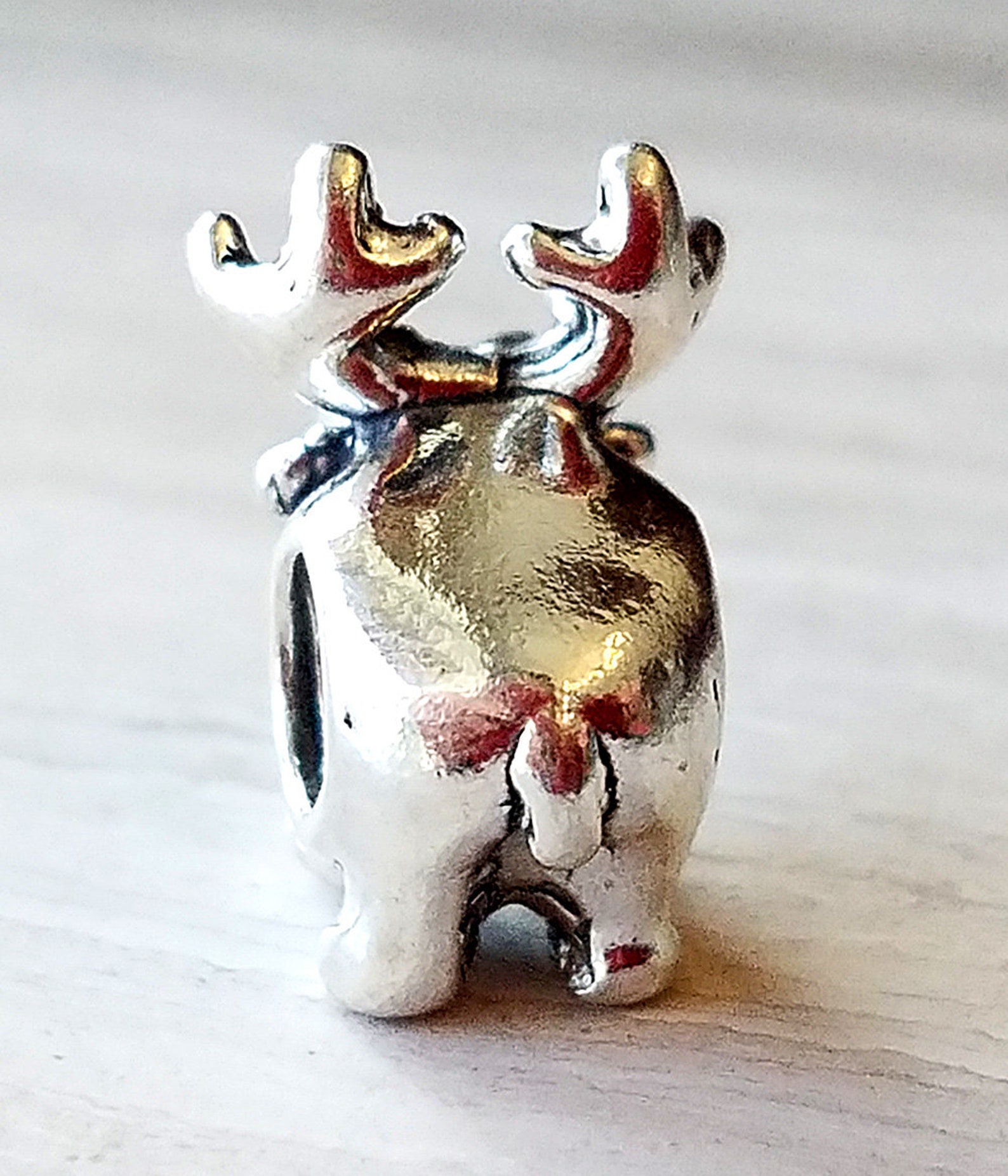 Sterling Silver Moose Charm Spacer Bead Pandora Essence - Etsy