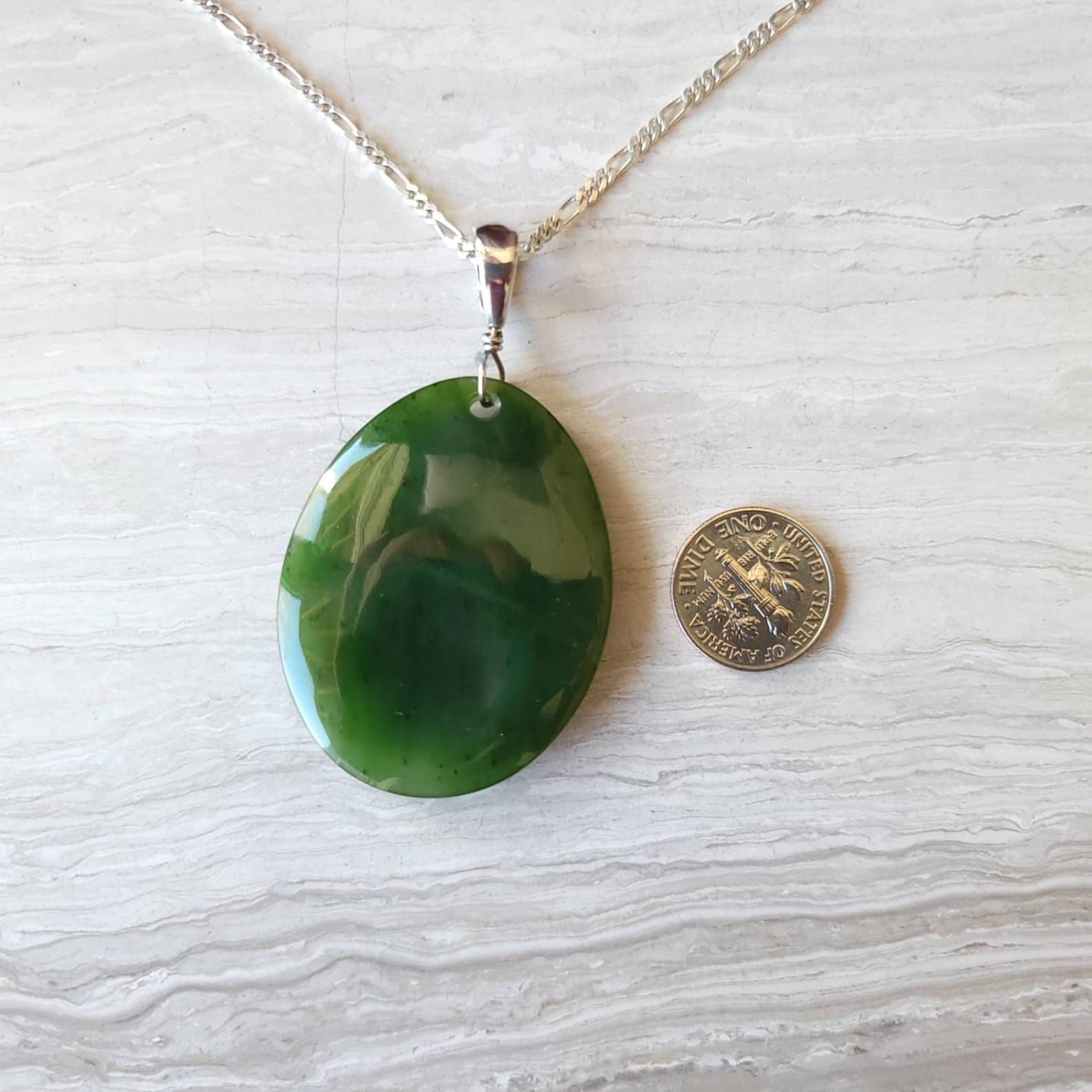 Large Jade Worry Stone Pendant Palm Rubbing Stone Fidget - Etsy