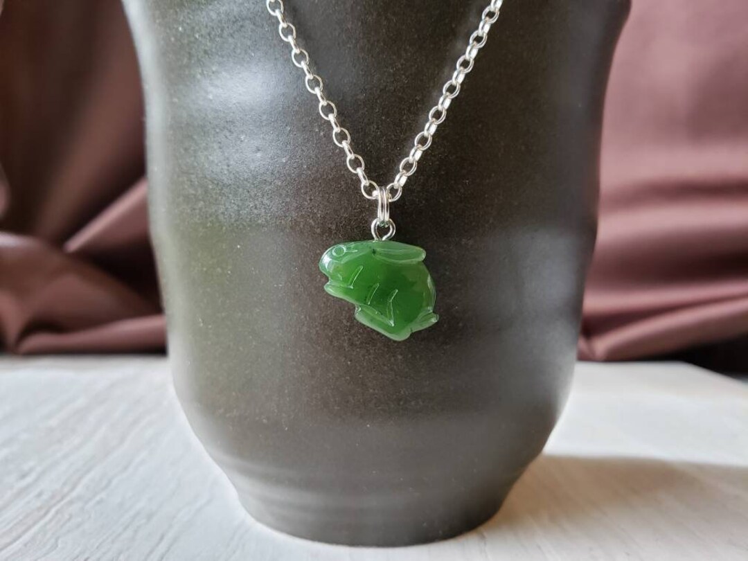 Genuine Jade Rabbit Pendant, Natural Green Jade Rabbit Charm, Rabbit ...