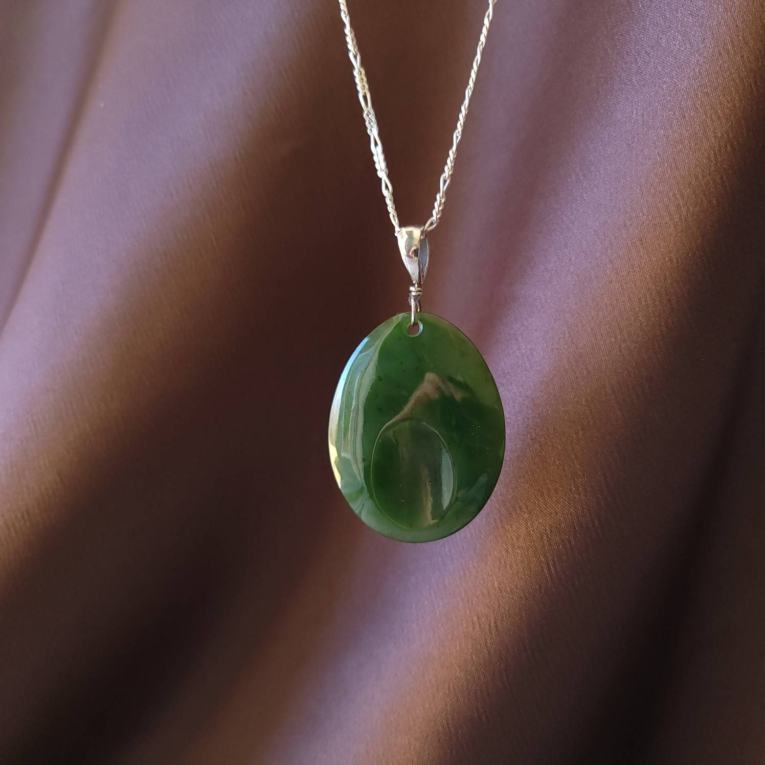 Large Jade Worry Stone Pendant Palm Rubbing Stone Fidget - Etsy