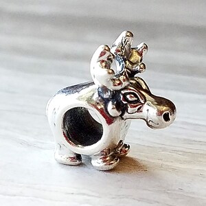 Sterling Silver Moose Charm Spacer Bead, Pandora Essence | Pandora Me ...
