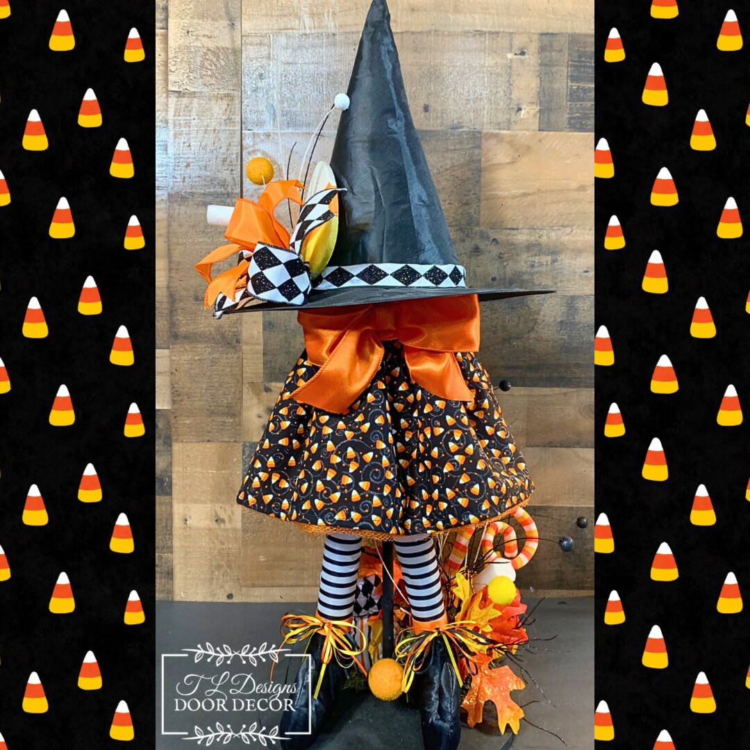 Halloween Centerpiece-halloween Witch-candy Corn Decor-halloween Decor ...
