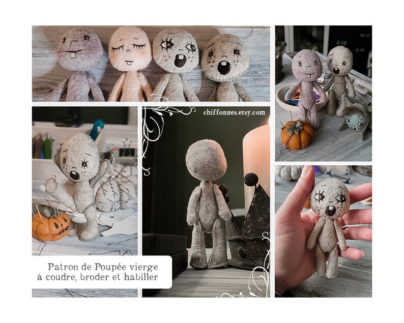 MINI DOLL Download Pattern PDF Plush Feltdoll Les Chiffonnés - Etsy