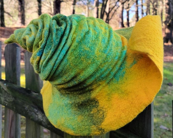 Signature Swirl Witch or Wizard Felted Fantasy Hat With Upturned Brim ...