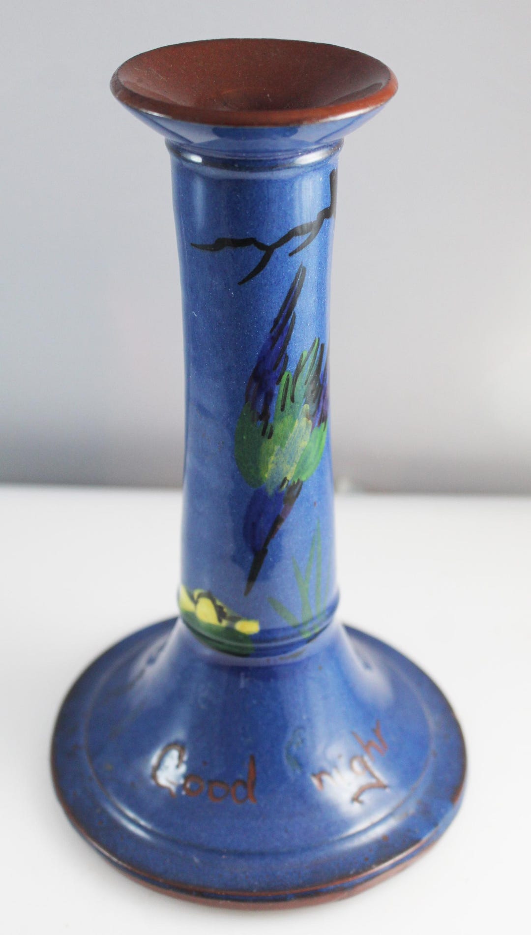 Vintage Devon Torquay Motto Ware Pottery Candlestick Candle Holder With ...