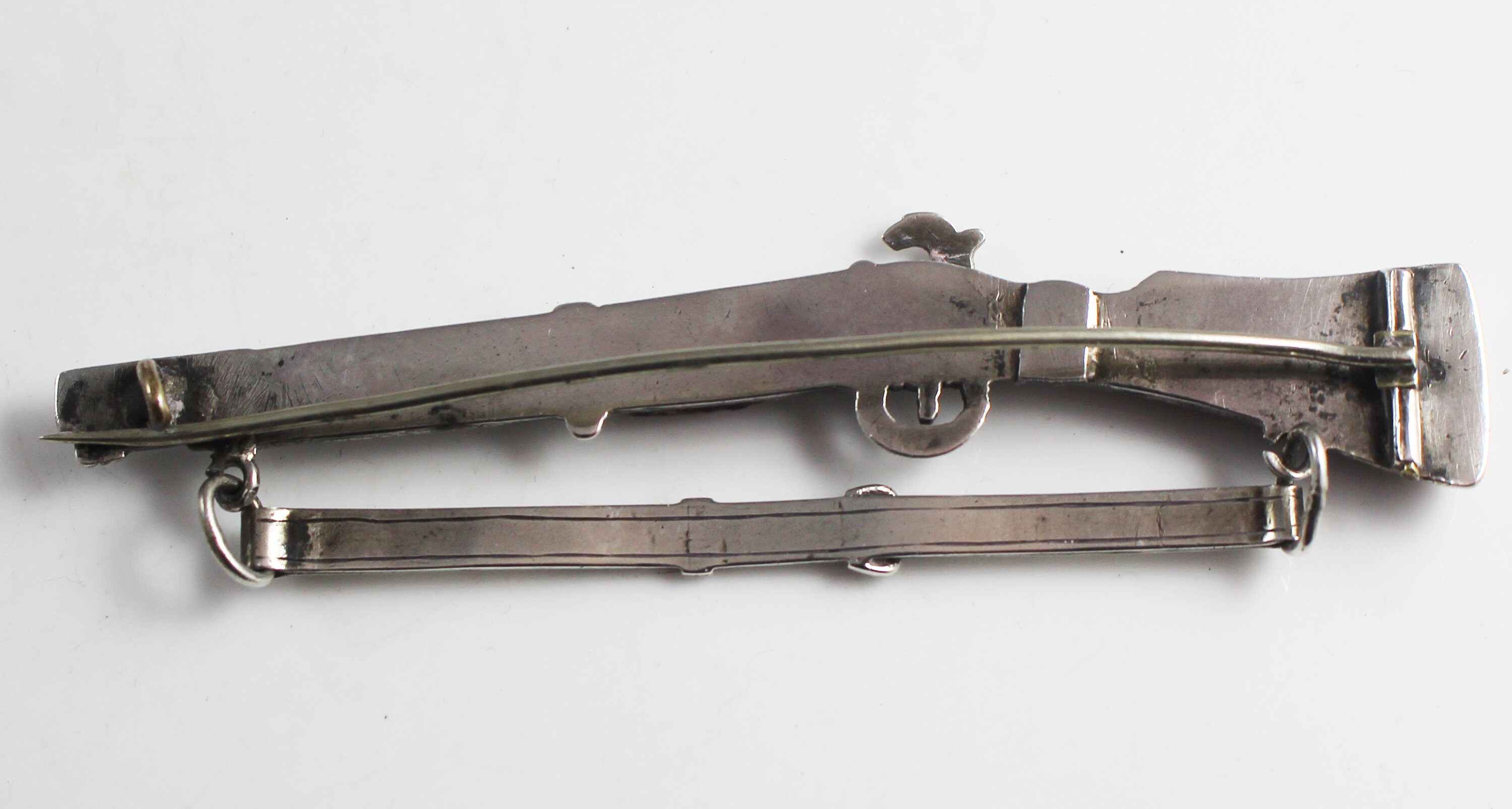 Antique Scottish Silver & Agate Musket Rifle Brooch - Etsy