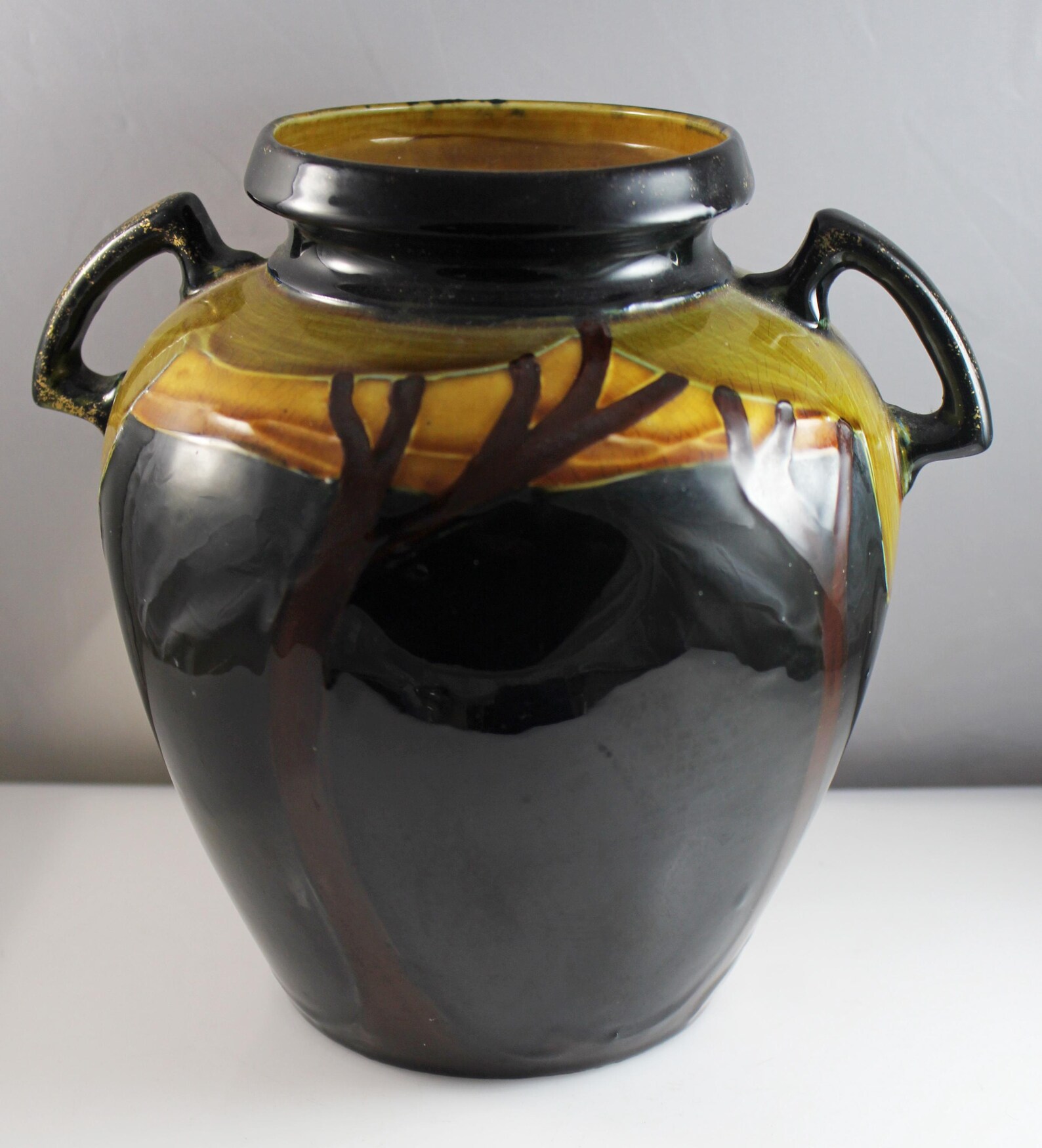 Antique Art Nouveau Peacock Vase by Thomas Forester Phoenix Ware 1920s ...