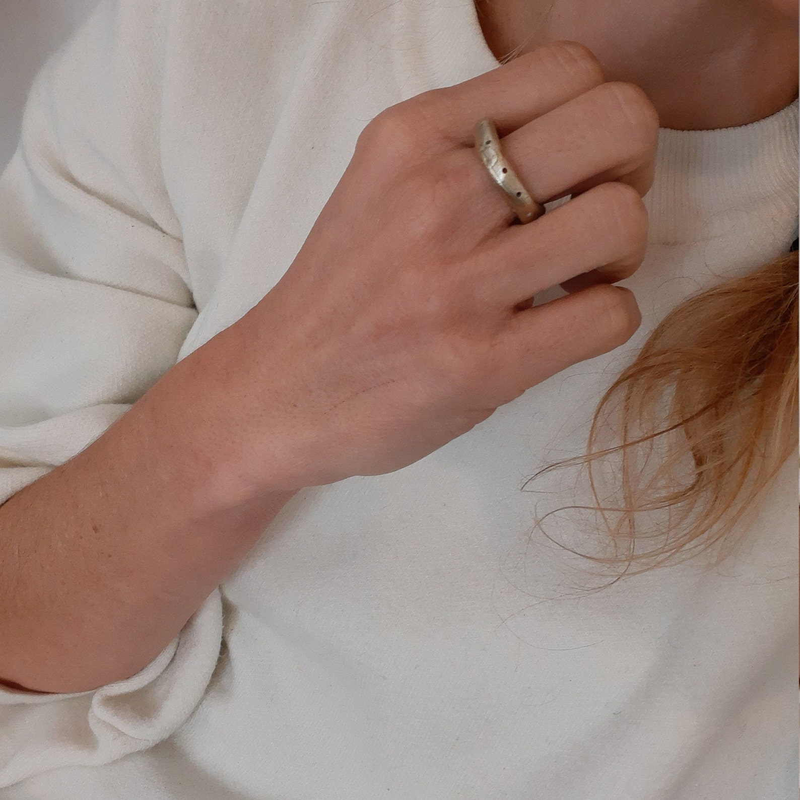 Organic Silver Ring Reticulated Ring Textured Silver Ring - Etsy