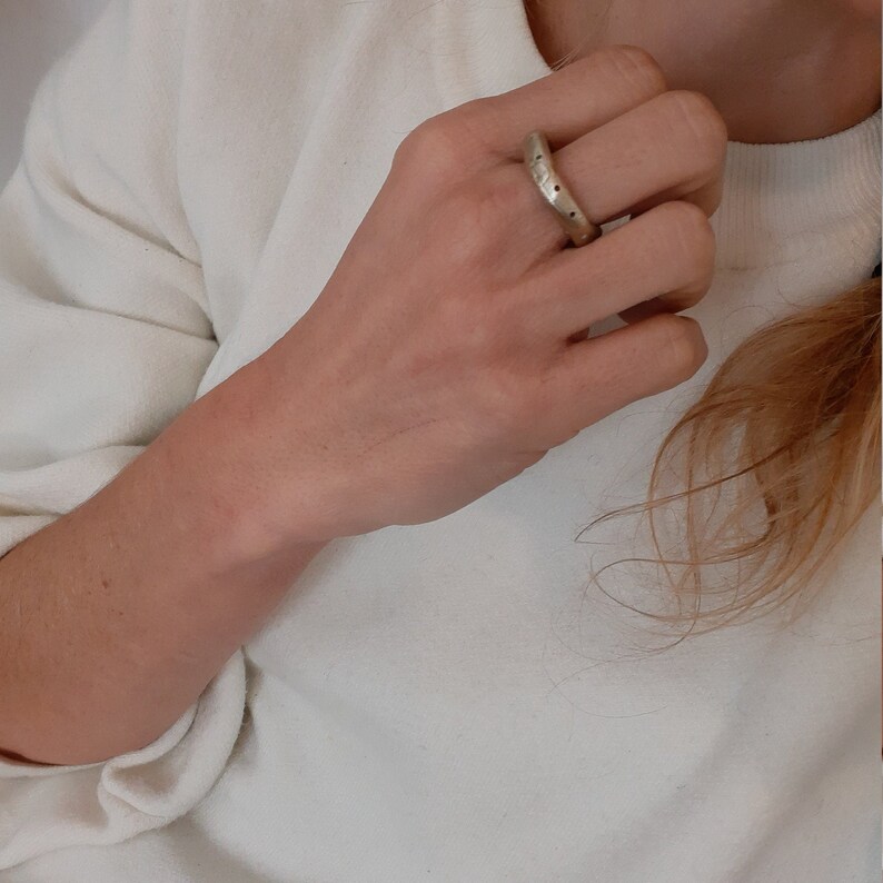 Organic Silver Ring Reticulated Ring Textured Silver Ring - Etsy