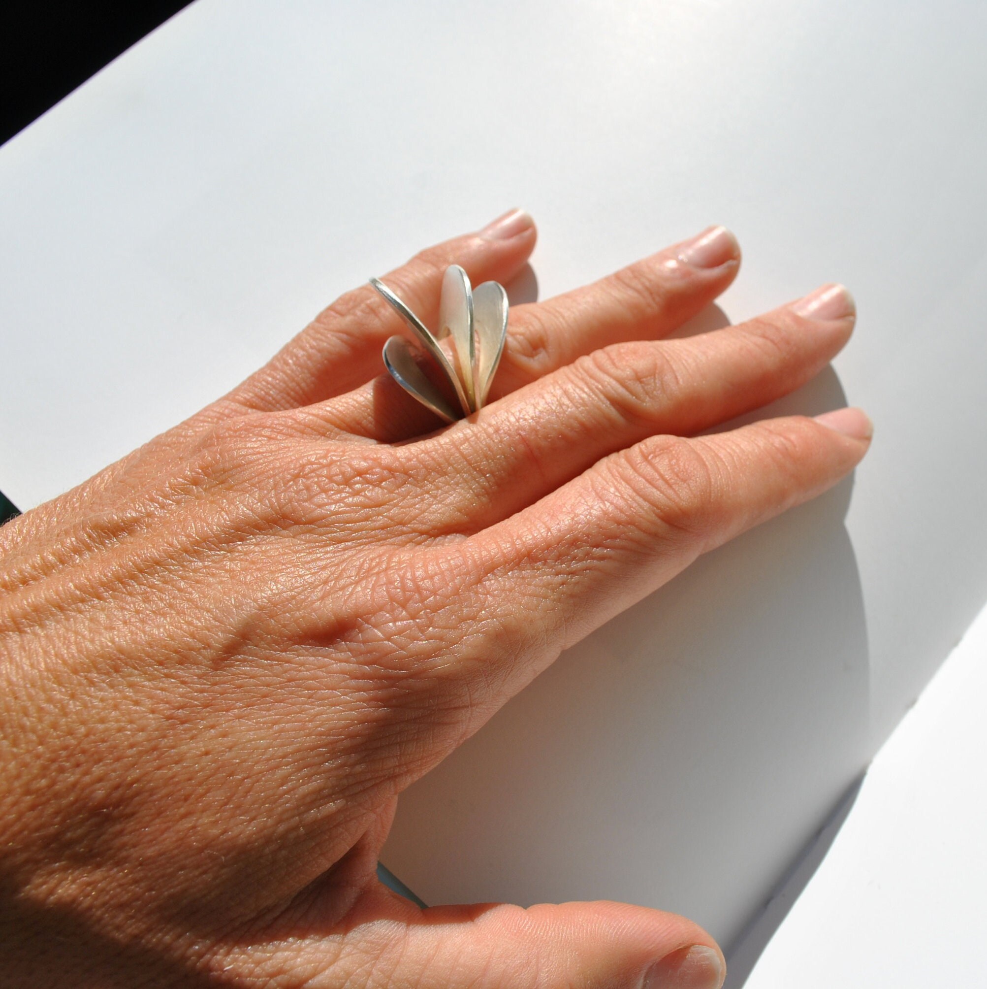 Original Silver Ring Unique Modern Silver Ring Geometric - Etsy