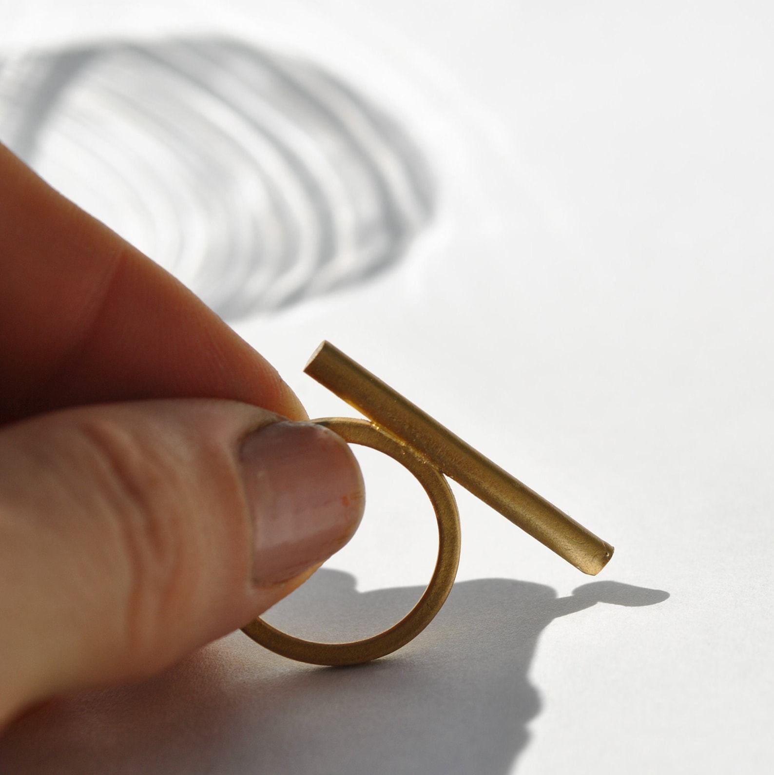 Bronze Bar Ring, Bar Ring, Adjustable Ring, Bronze, Minimalist Ring ...