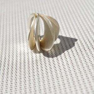 Original Silver Ring, Unique Modern Silver Ring, Geometric Silver Ring ...