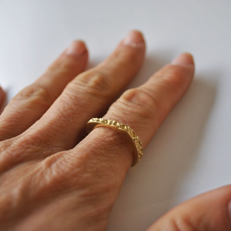 Texture Bronze Ring Moon Texture Ting Golden Texture Ring - Etsy