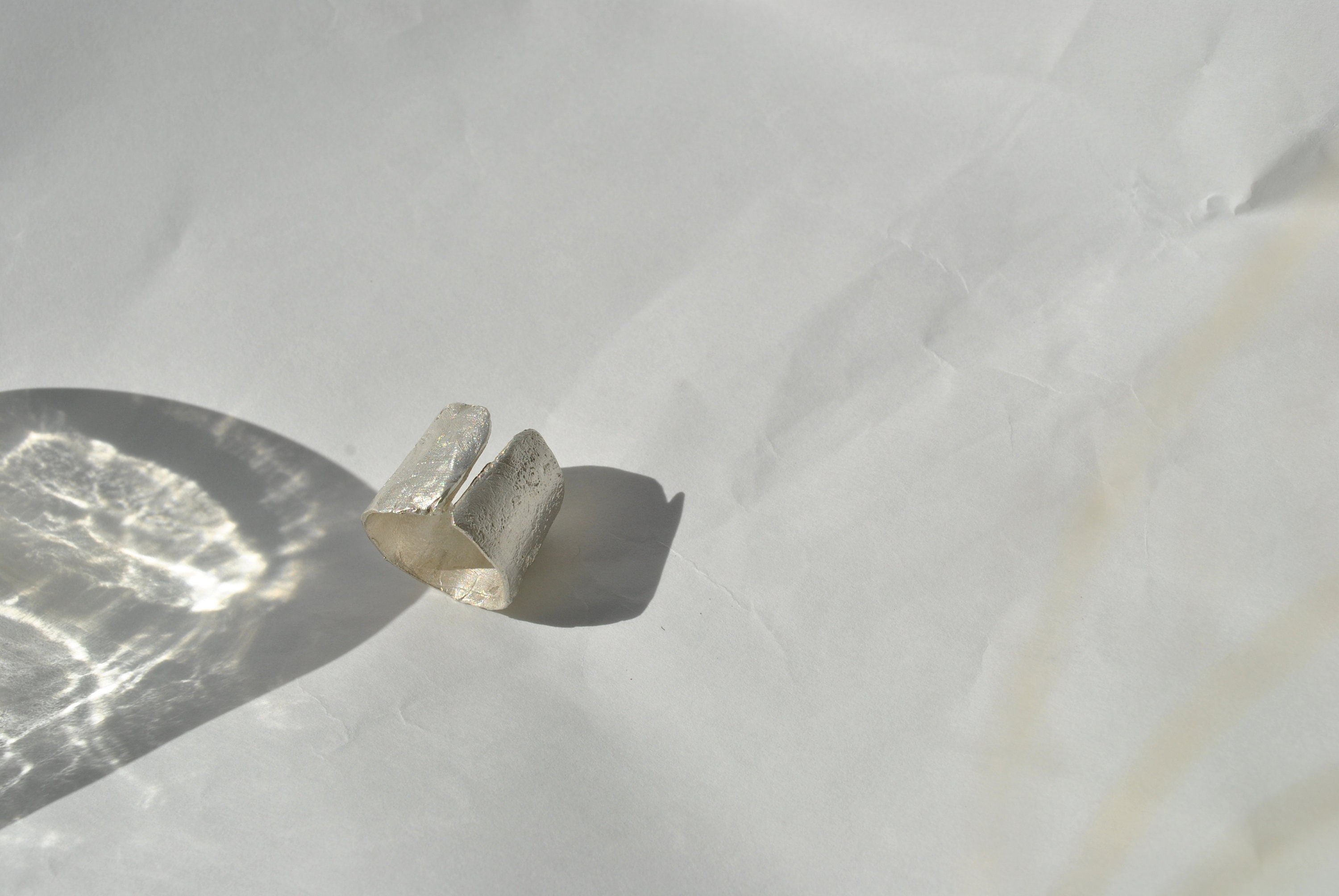 Sand Textured Silver Ring Organic Silver Ring Rustic Ring - Etsy