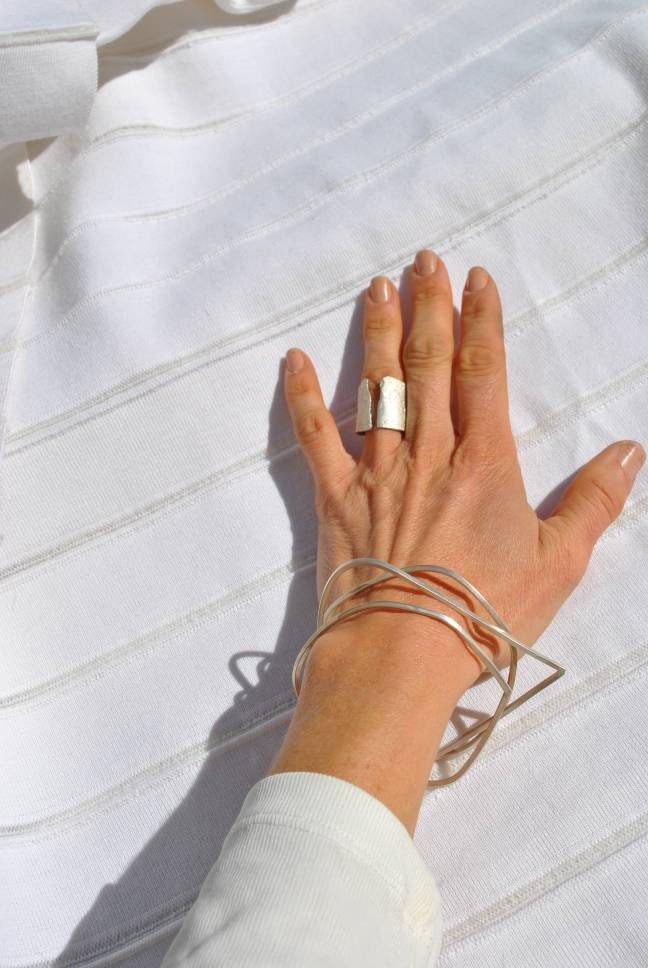 Sand Textured Silver Ring Organic Silver Ring Rustic Ring - Etsy