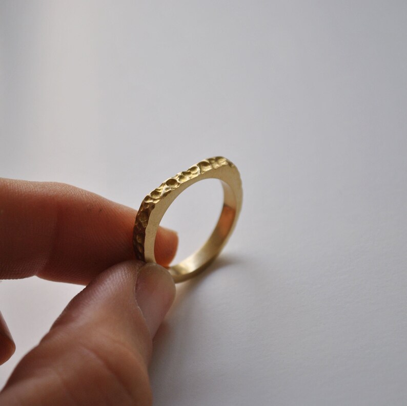 Texture Bronze Ring Moon Texture Ting Golden Texture Ring - Etsy