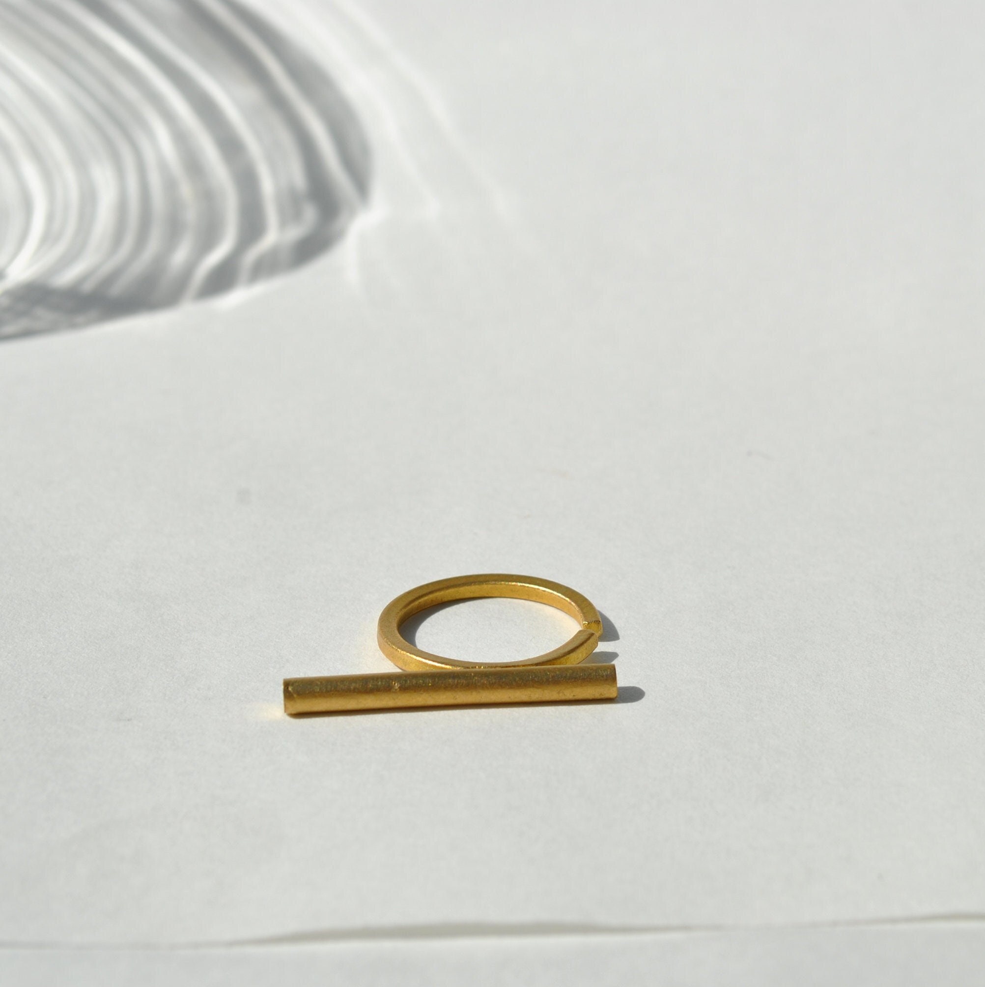 Bronze Bar Ring, Bar Ring, Adjustable Ring, Bronze, Minimalist Ring ...