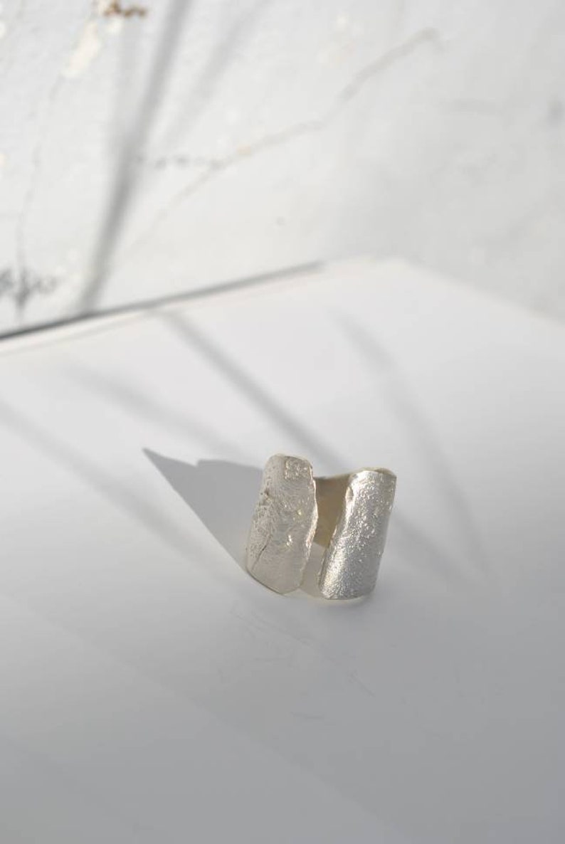 Sand Textured Silver Ring Organic Silver Ring Rustic Ring - Etsy