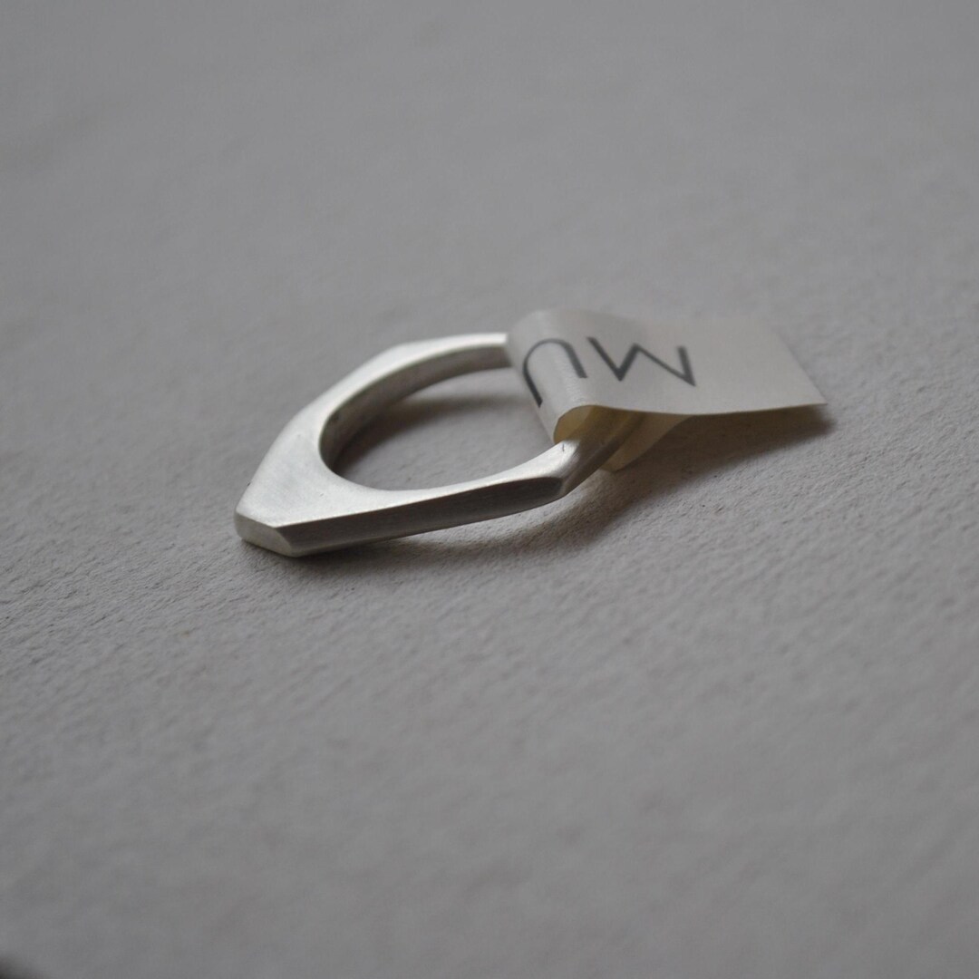 Facered Silver Ring, Simple Faceted Ring, Silver Simple Faceted Ring ...