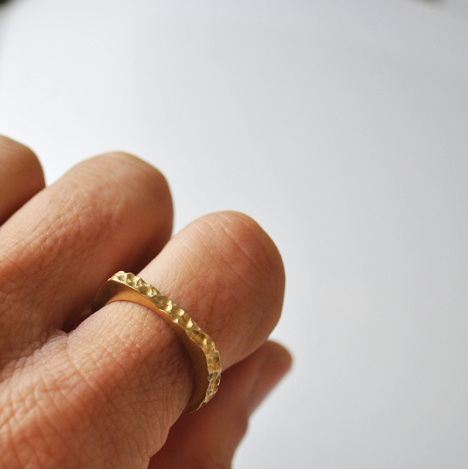 Texture Bronze Ring Moon Texture Ting Golden Texture Ring - Etsy