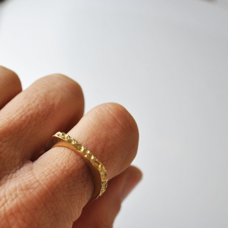 Texture Bronze Ring Moon Texture Ting Golden Texture Ring - Etsy
