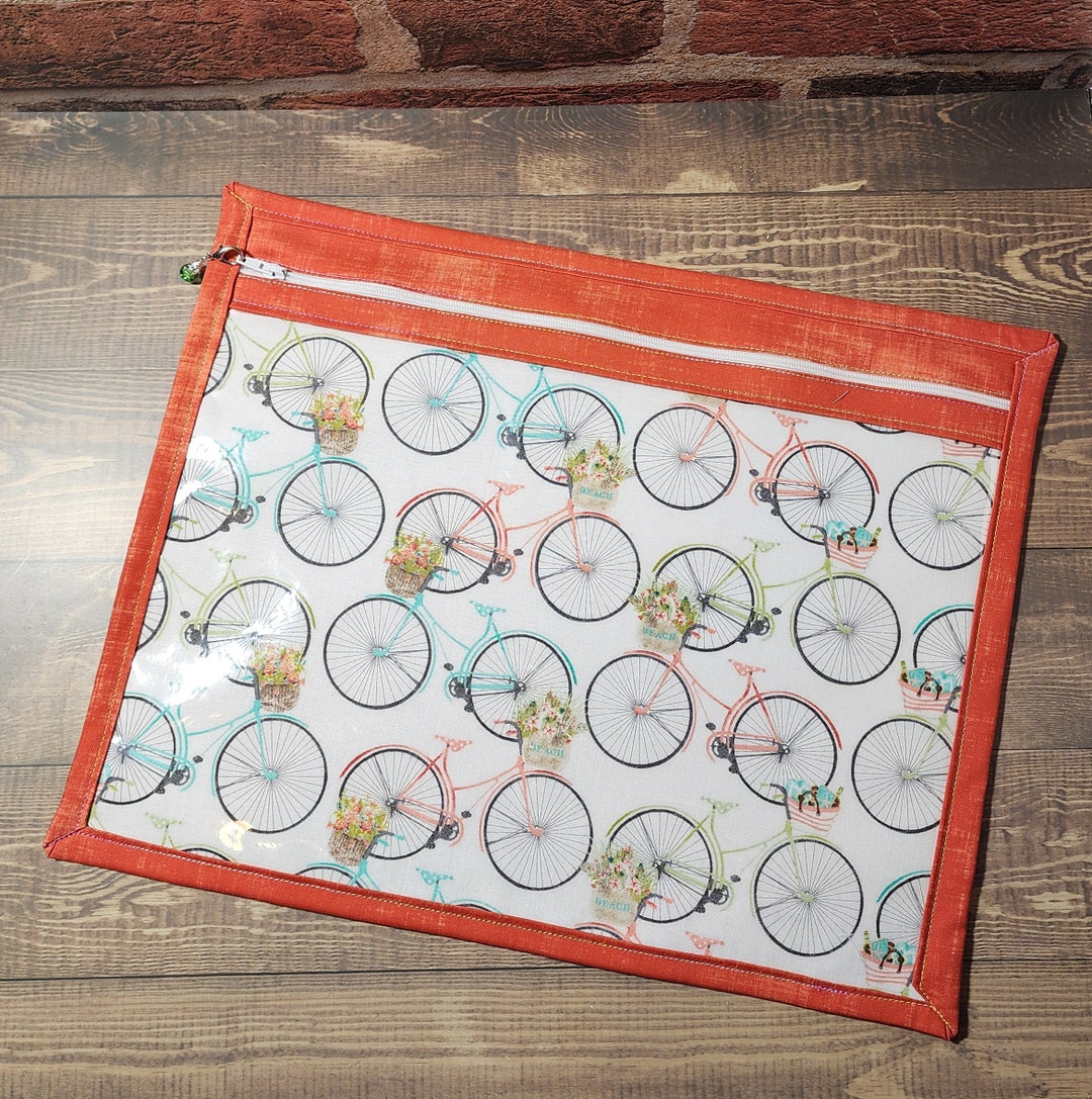 Bicycle Ride Vinyl Front Project Bag - Etsy