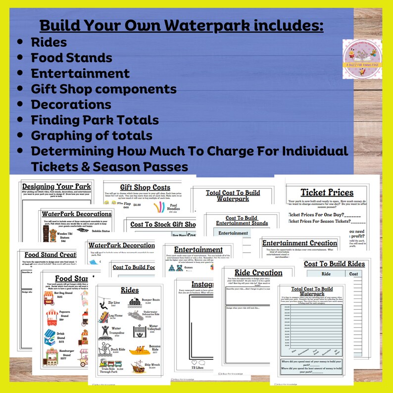 Design and Build Your Own Waterpark | Summer Activity for Kids - Etsy