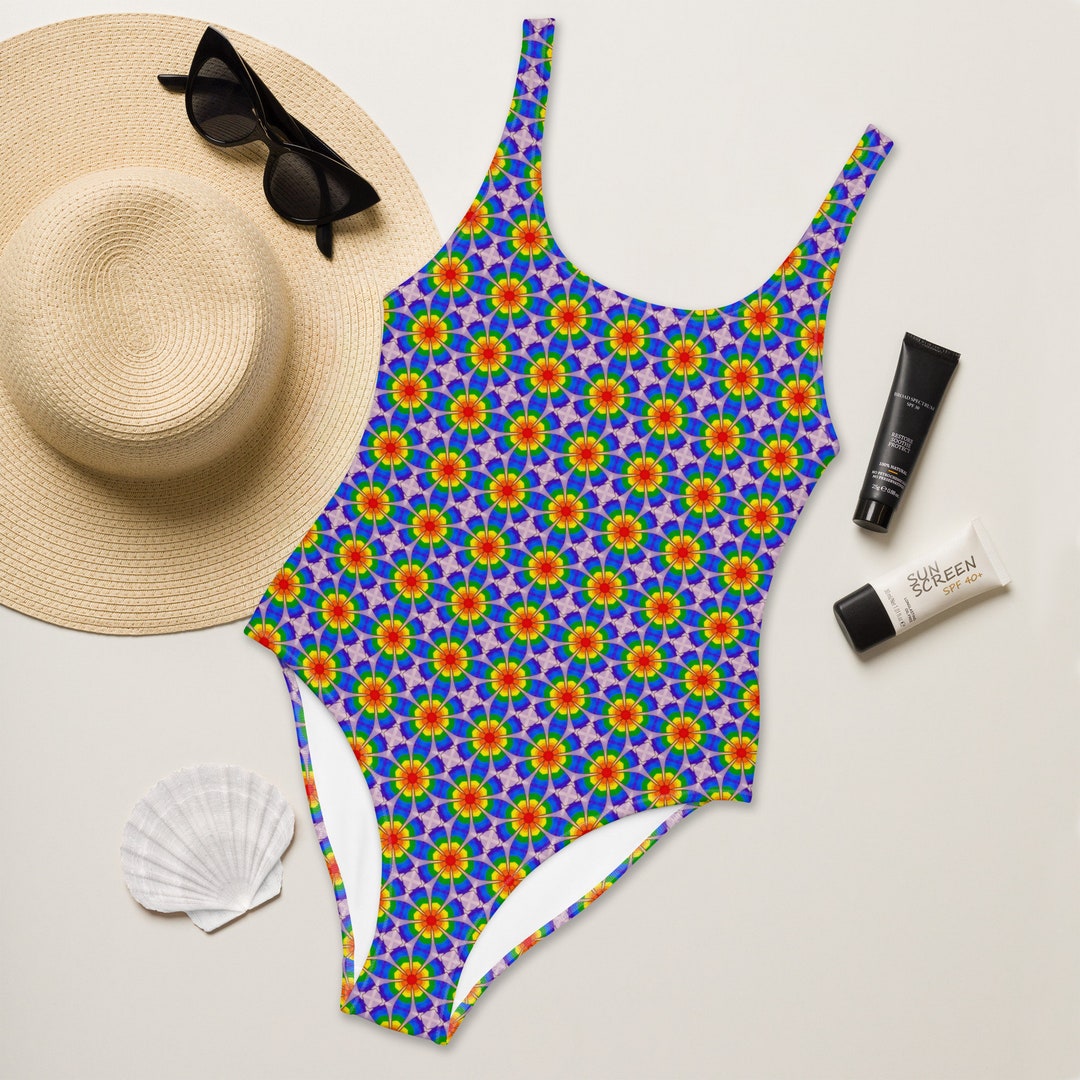 Pride One Piece Swimsuit Rainbow One Piece Swimsuit Womens Pride One