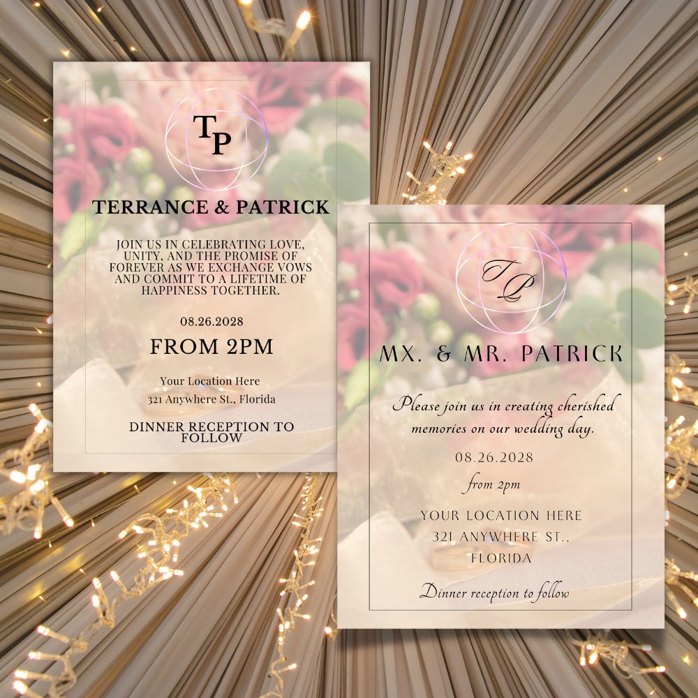 Personalized Mrs and Mrs Wedding Invitations Mx & Mr Wedding ...