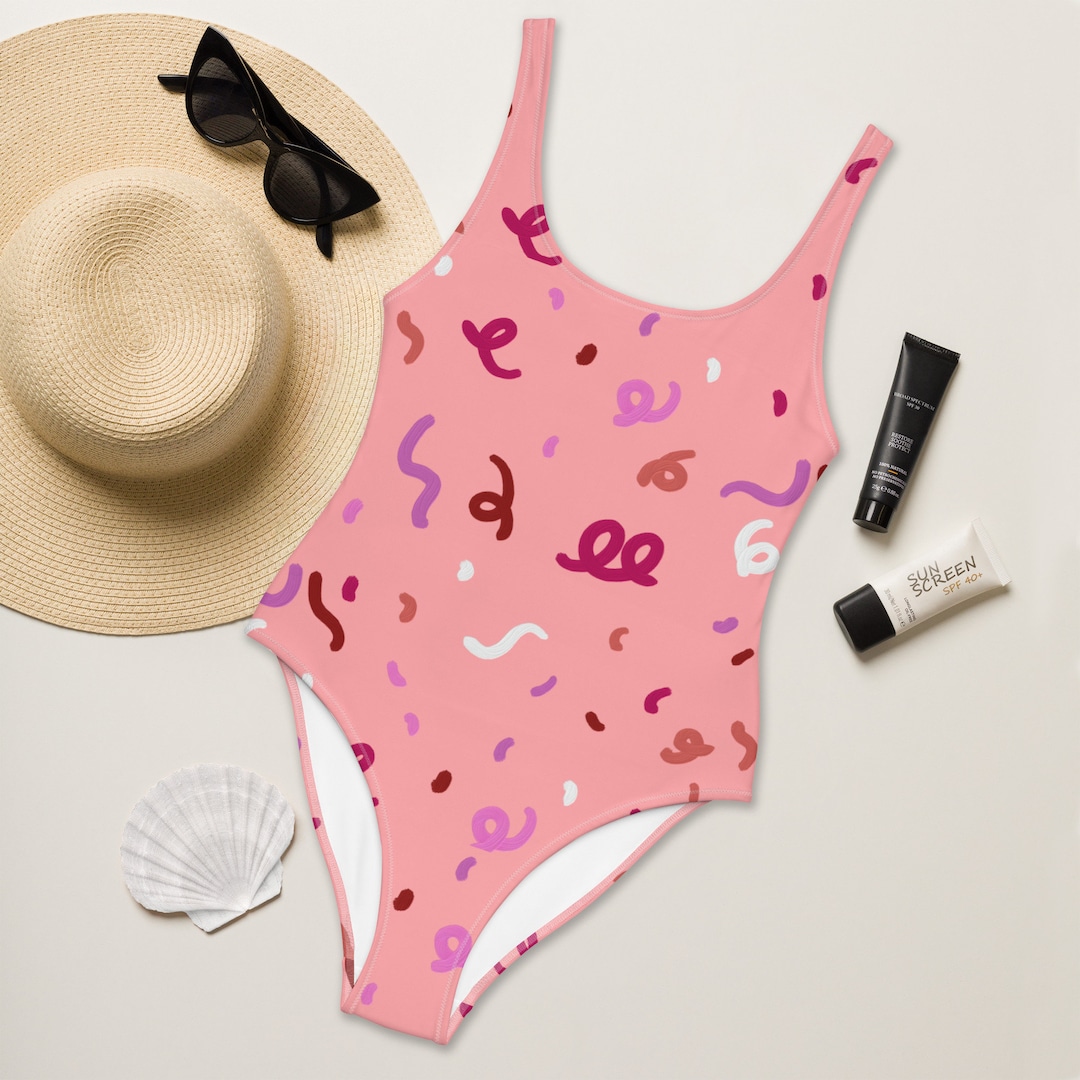 Lesbian Pride One Piece Swimsuit Lesbian Sunset Flag Bathing Suit ...