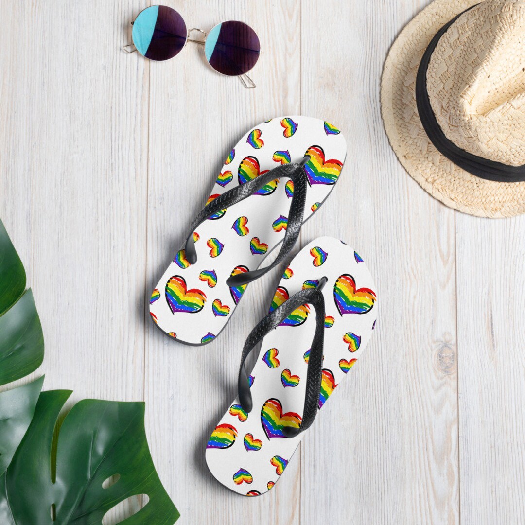 Pride Month 2023 Flip-flops Gay Pride Women's Flip-flops LGBTQ Pattern ...