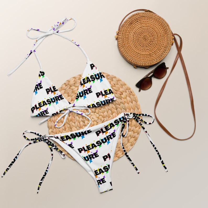 Pleasure Bikini Gay Pride Two Piece String Bikini Lgbtq Swimsuit
