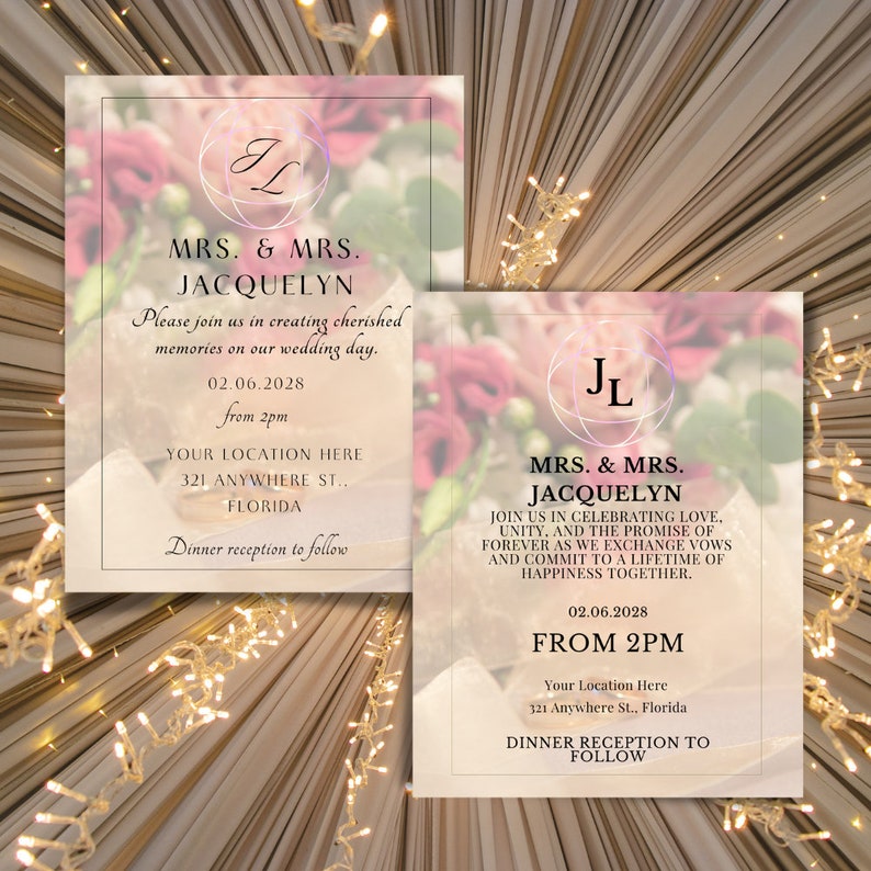 Personalized Mrs and Mrs Wedding Invitations Mx & Mr Wedding - Etsy