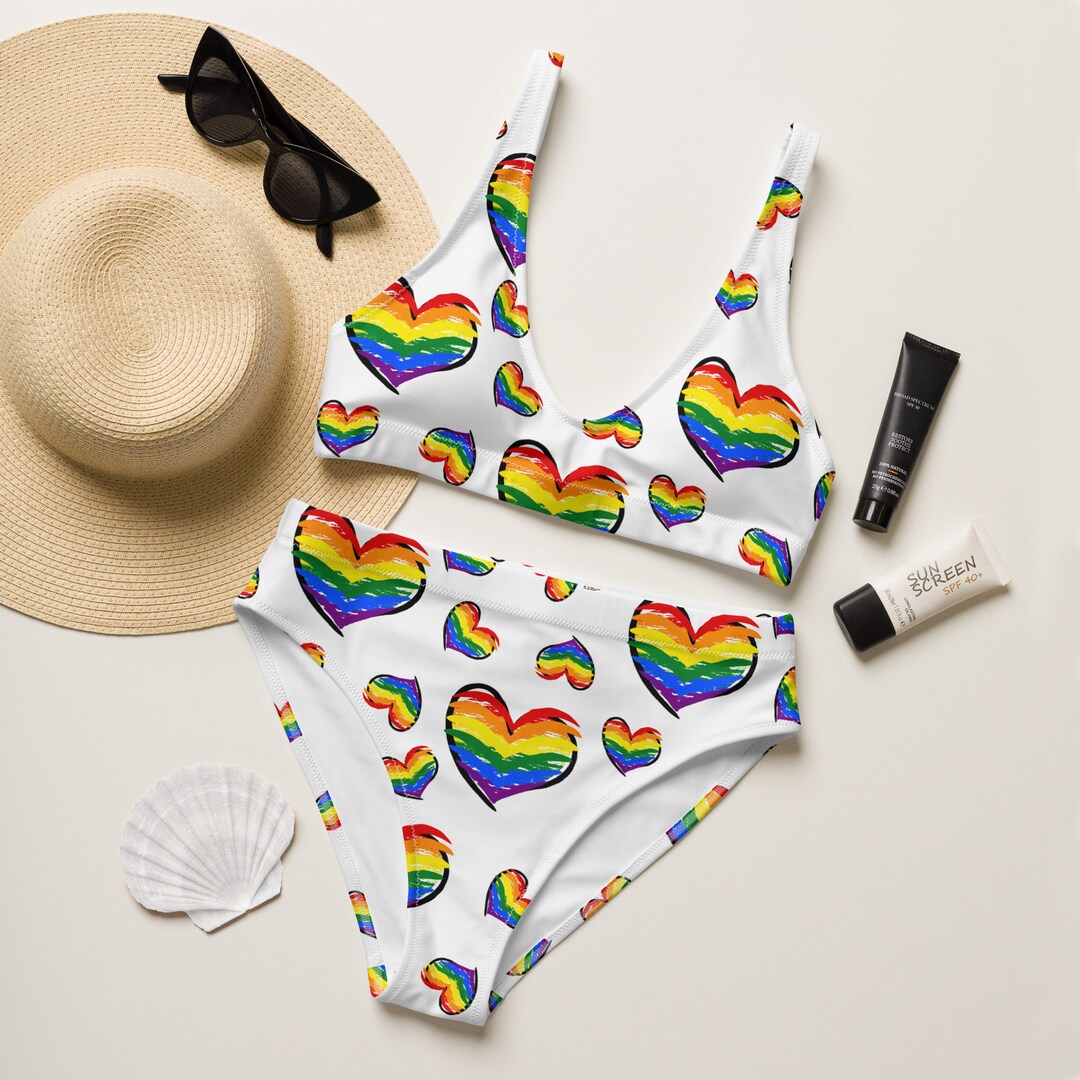 Pride Month 2023 High Waisted Bikini Gay Pride Women's Bikini LGBTQ ...