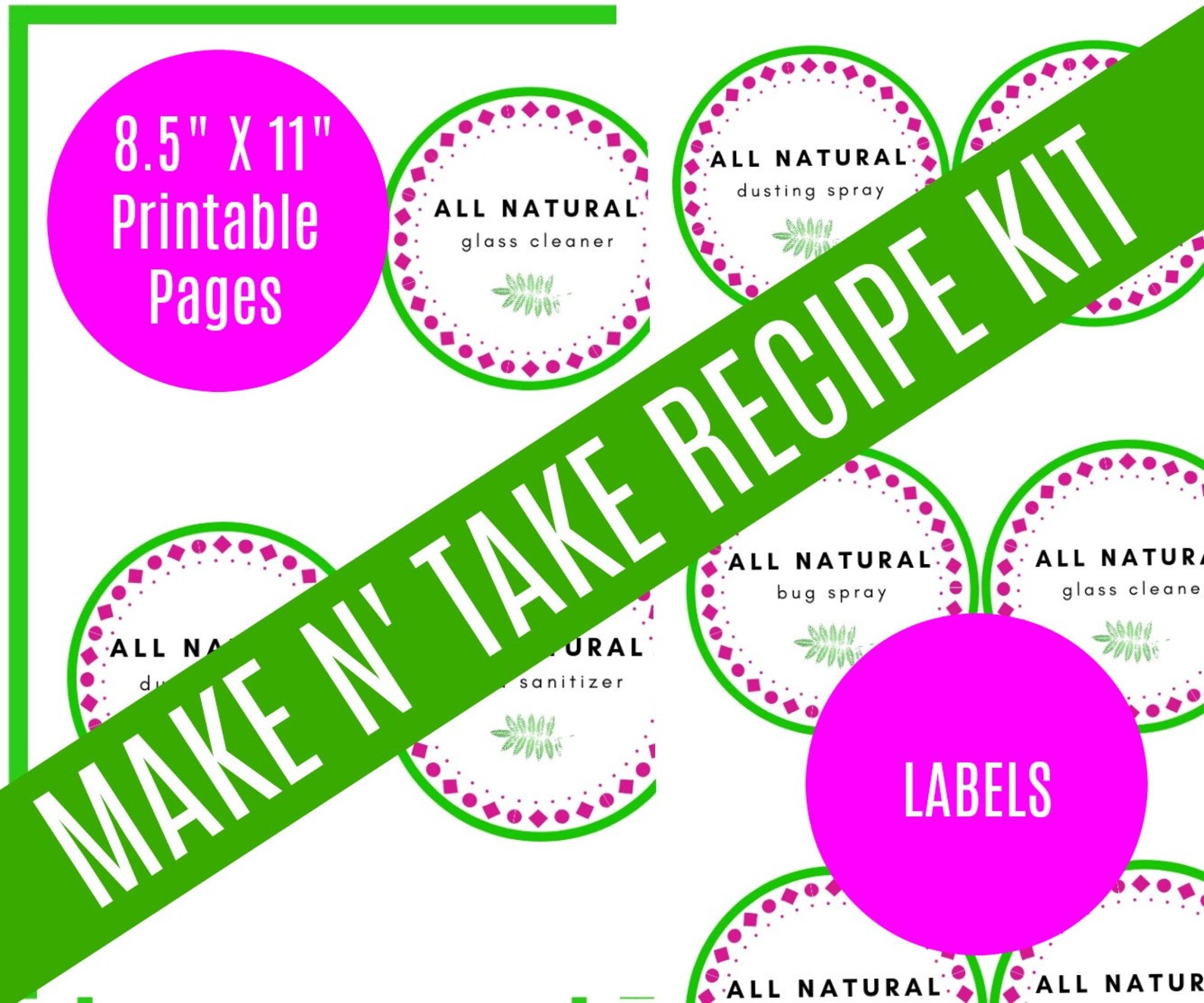 Printable Essential Oil Make N' Take Kit, Make N' Take Recipe Kit ...