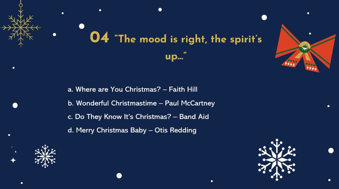Virtual Christmas Party Slideshow Quiz Game - Etsy