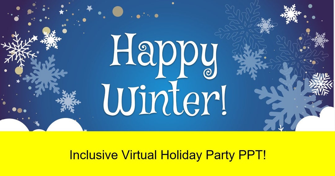Inclusive Virtual Zoom Winter Holiday Party PPT - Etsy