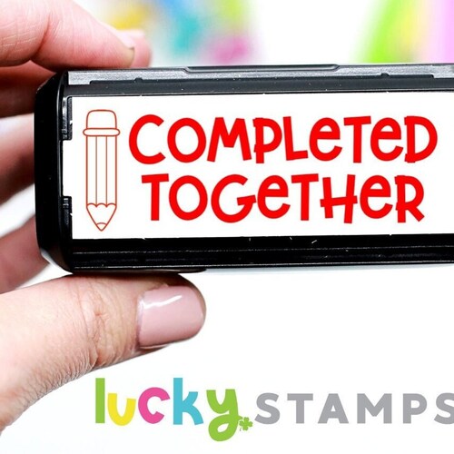 Completed Together in Class Self-inking Teacher Stamp Self - Etsy